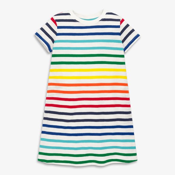 Primary | Dresses | Primary Tshirt Dress In Rainbow Stripe | Poshmark